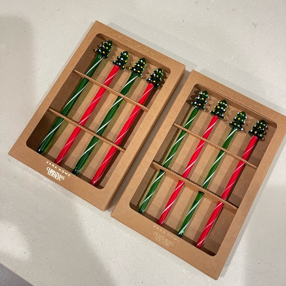Zara | Dining | New Zara Home Christmas Tree 4pack X2 Glass Cocktail ...